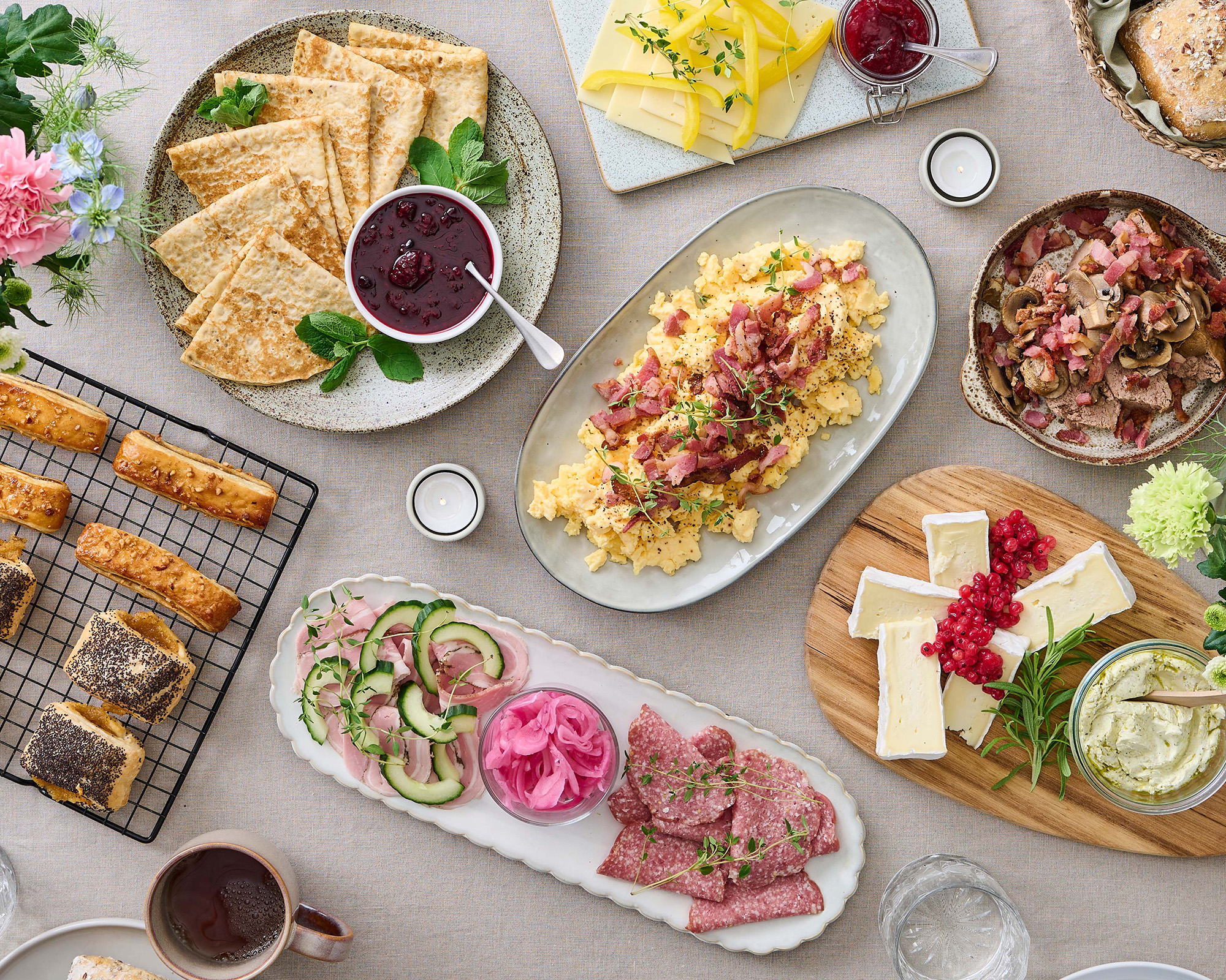 Brunch ud af huset - fra 99,- I Få leveret en klassisk brunch buffet